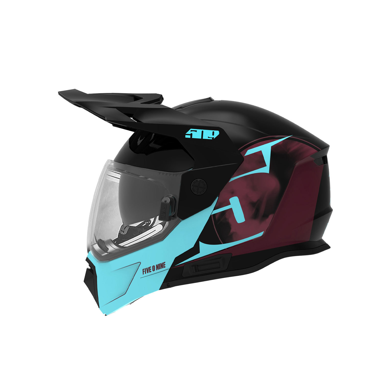 509 Delta R4 Ignite Modular Helmet - Teal Maroon