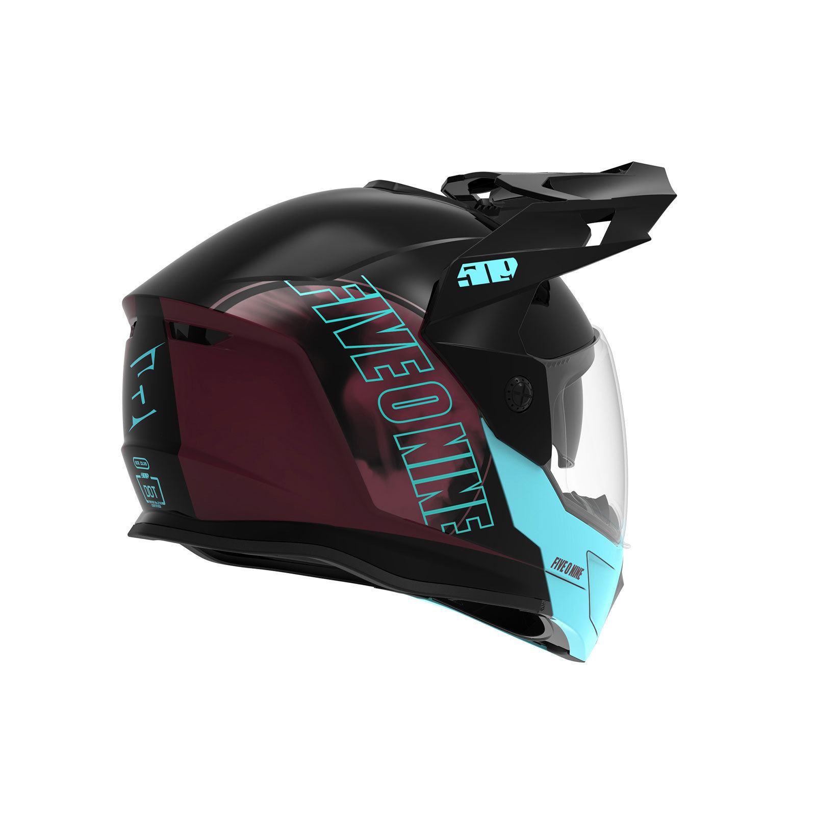 509 Delta R4 Ignite Modular Helmet - Teal Maroon